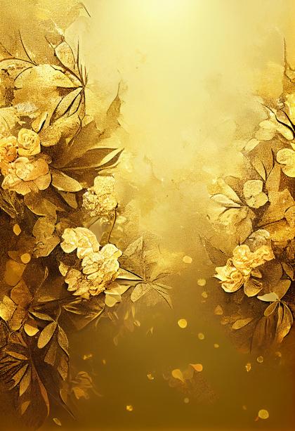 Free Download Gold Flower Background