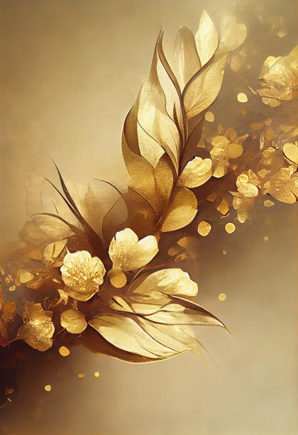 Free Download Gold Flower Background