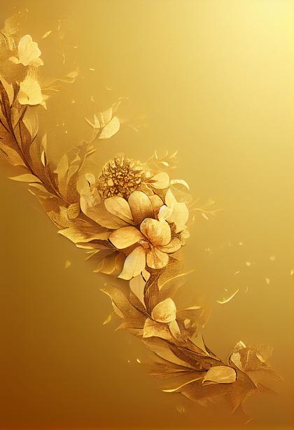 Free Download Gold Flower Background Image