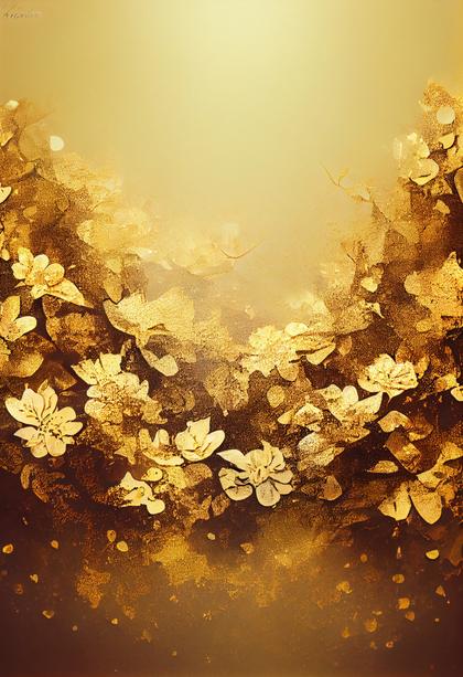 Free Download Gold Flower Background