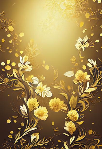 Free Download Gold Flower Background