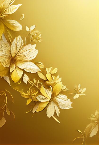 Free Download Gold Flower Background