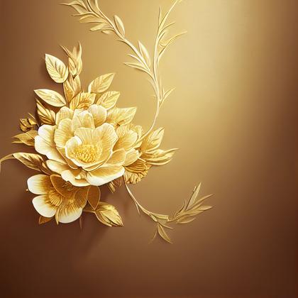 Free Download Gold Flower Background