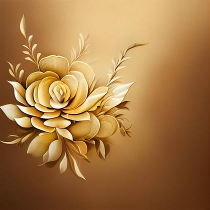Free Download Gold Flower Background