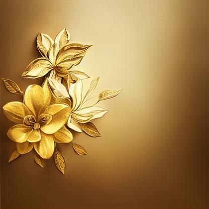 Free Download Gold Flower Background