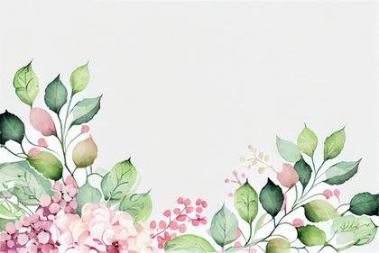 Free Download Watercolor Pale Pink Flower Card Background