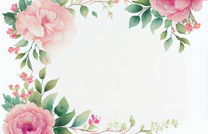 Free Download Watercolor Pink Flower Card Background Image