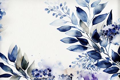 Free Download Watercolor Indigo Flower Background Image