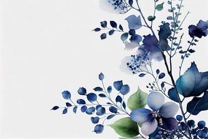 Free Download Watercolor Indigo Flower Background Image