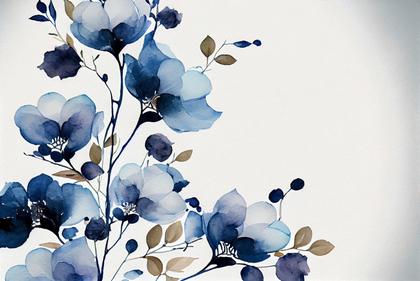Free Download Watercolor Indigo Flower Background Image