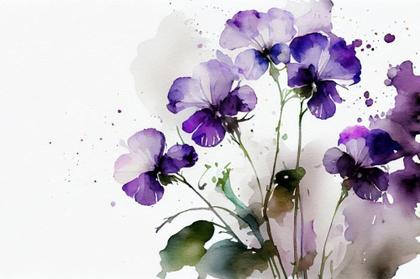 Free Download Watercolor Violet Flower Background