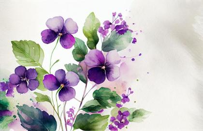 Free Download Watercolor Violet Flower Background