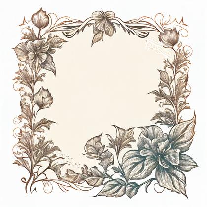 Free Download Hand Drawn Decorative Flower Frame