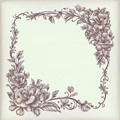 Free Download Hand Drawn Decorative Flower Frame