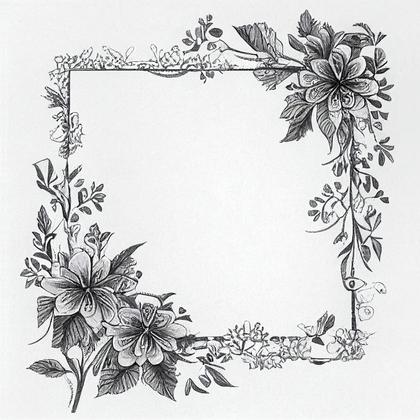Free Download Hand Drawn Flower Frame Design