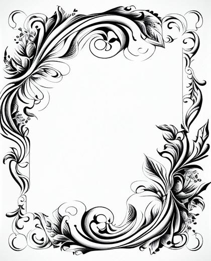 Free Download Hand Drawn Flower Frame Design