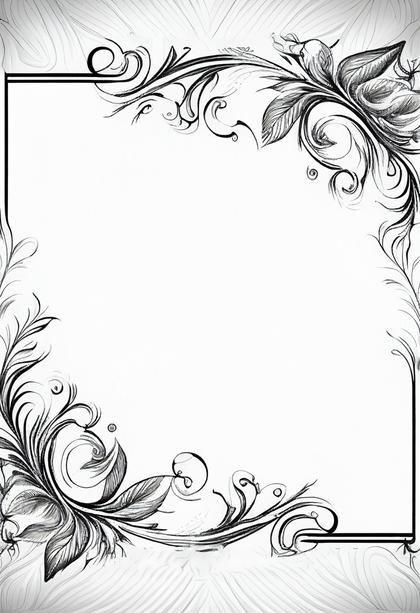 Free Download Hand Drawn Flower Frame Design