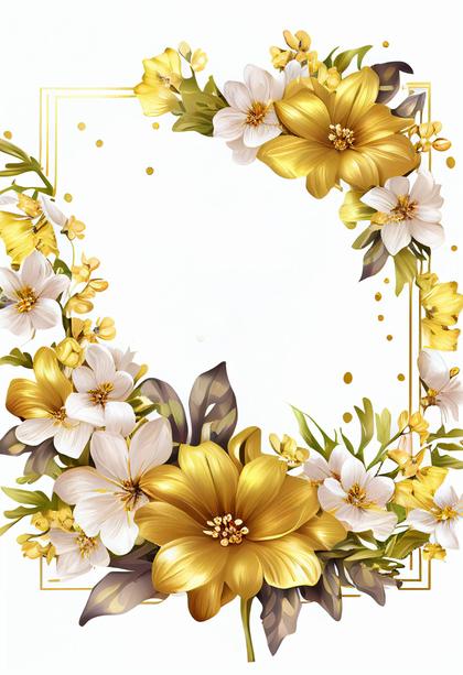 30+ Gold Flower Frame | Free Vectors, Photos, Artwork Images ...