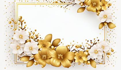 Free Download Gold Flower Frame