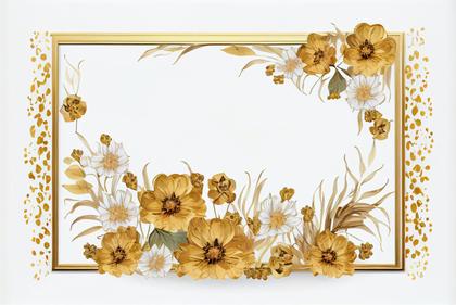 Free Download Gold Flower Frame