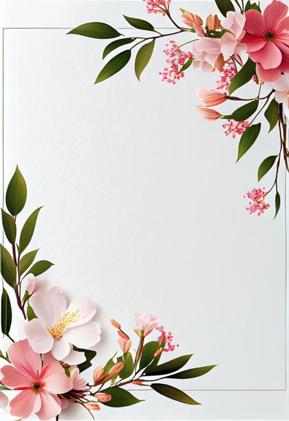 Free Download Pink Flower Frame