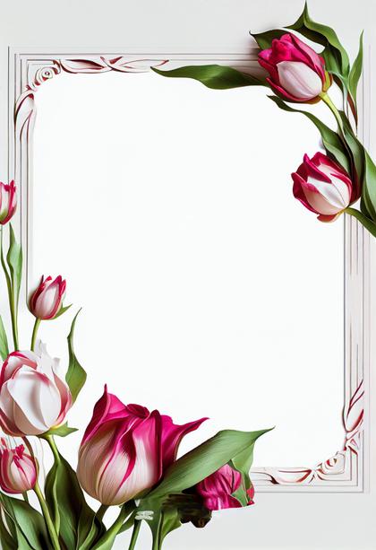 Free Download Tulip Flower Frame Image