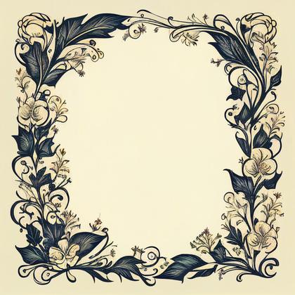 Free Download Hand Drawn Vintage Flower Frame Image