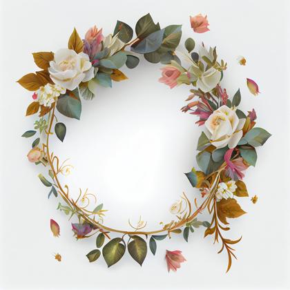 Free Download Flower Circle Frame Image