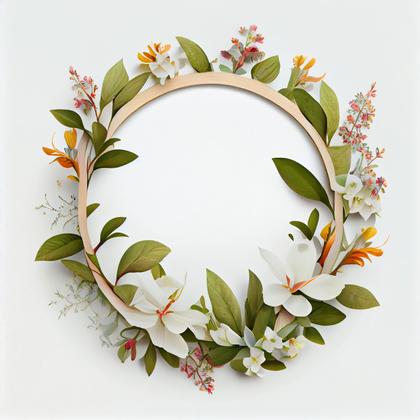 Free Download Flower Circle Frame Image