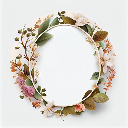 Free Download Flower Circle Frame Image