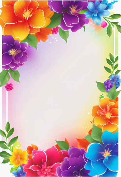 Free Download Colorful Flower Border Image