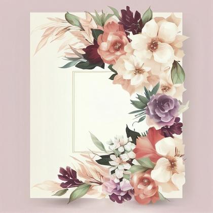 Free Download Flower Wedding Invitation Card Template
