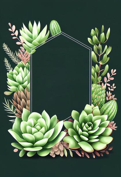 Free Download Succulent Wedding Invitation