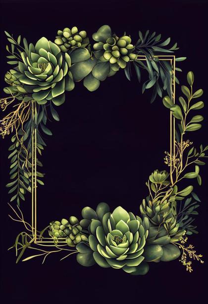 Free Download Succulent Wedding Invitation