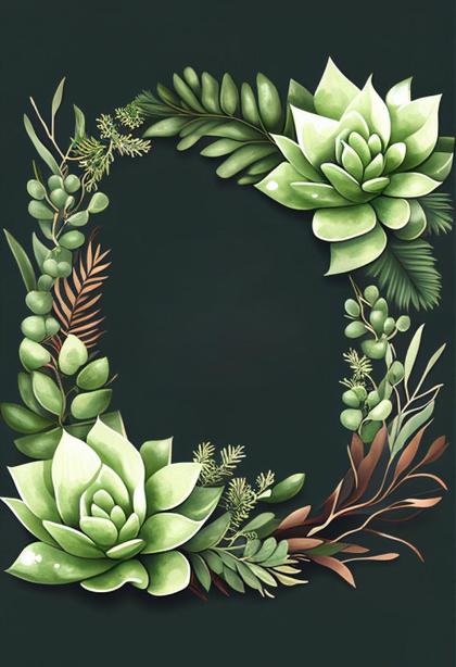 Free Download Succulent Wedding Invitation