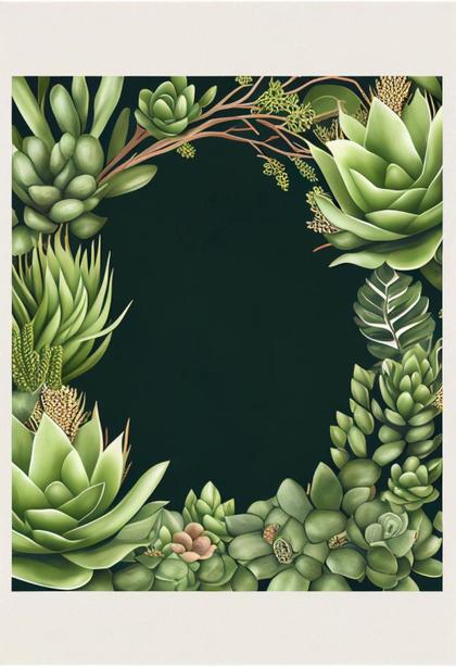Free Download Succulent Wedding Invitation