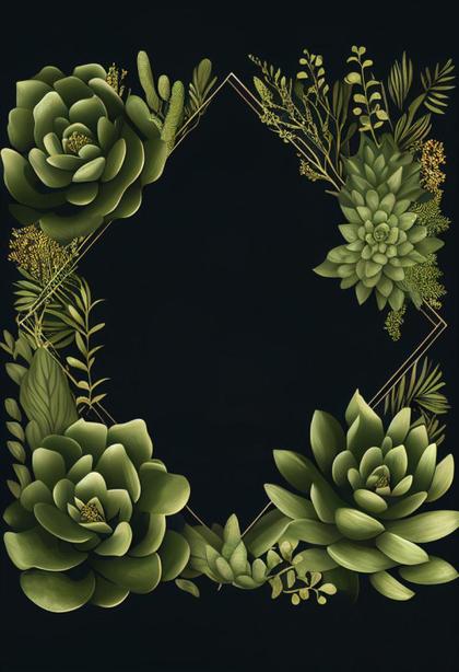 Free Download Succulent Wedding Invitation