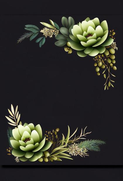 Free Download Succulent Wedding Invitation