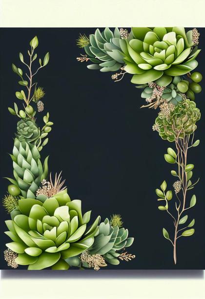 Free Download Succulent Wedding Invitation