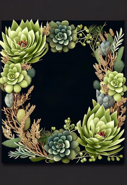 Free Download Succulent Wedding Invitation