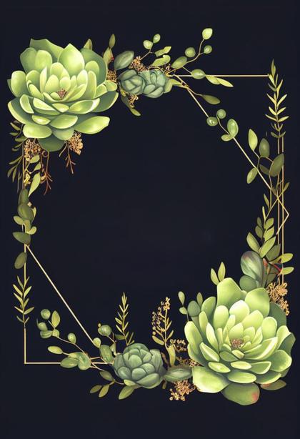 Free Download Succulent Wedding Invitation