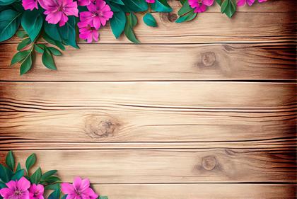 Free Download Flower on Wooden Background
