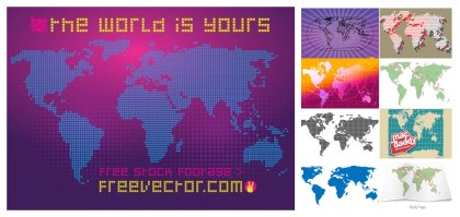 Mapping Inspiration: 43 Free World Map Vector Resources | 123freevectors