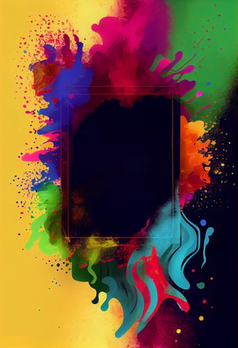 Free Download Color Splash Frame