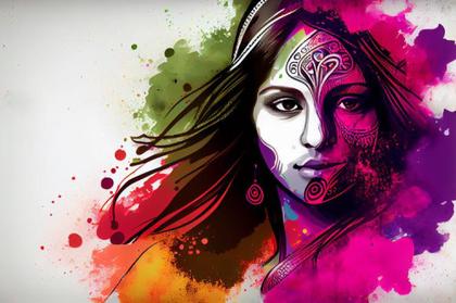 Free Download Holi Girl Background