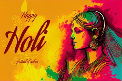 Free Download Holi Girl Background