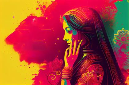 Free Download Holi Girl Background