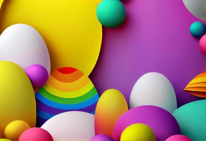 Free Download Colorful Happy Easter Background