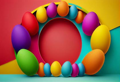 Free Download Colorful Easter Card