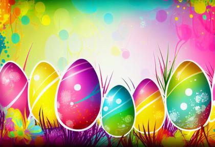Free Download Colorful Easter Card